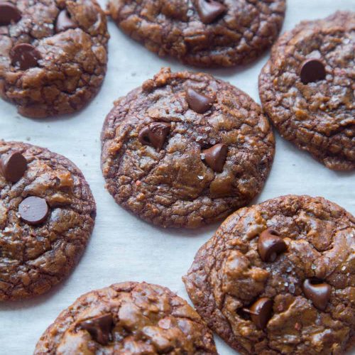 Double Chocolate Rum Cookies with Sea Salt (Truly So Good!)