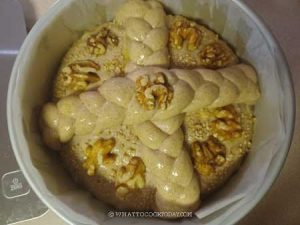 Christopsomo (Greek Christmas Bread with Walnuts)