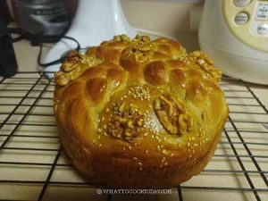 Christopsomo (Greek Christmas Bread with Walnuts)
