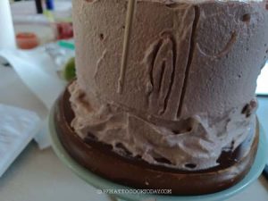 Chocolate Yule Log Tree Stump Cake (with Vertical Layer)