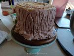 Chocolate Yule Log Tree Stump Cake (with Vertical Layer)
