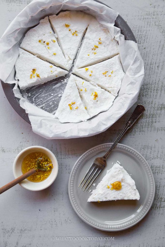 Chinese Steamed Osmanthus Rice Cake (桂花糕)