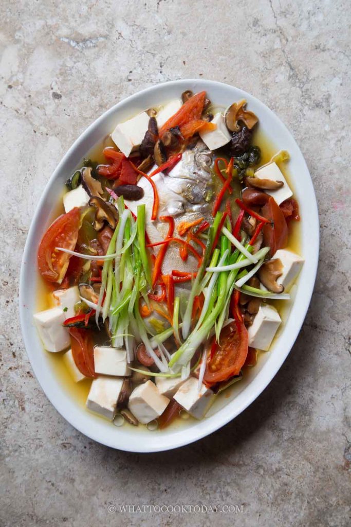 Teochew Steamed White Pomfret