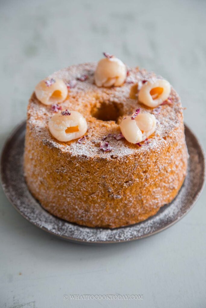 Lychee Rose Chiffon Cake