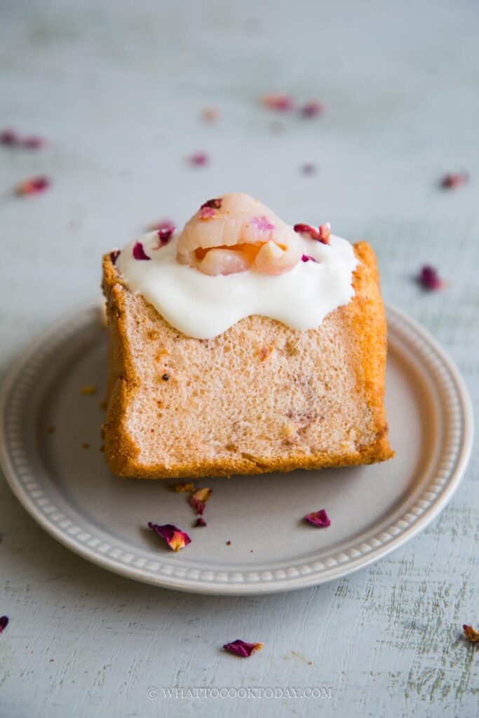 Lychee Rose Chiffon Cake