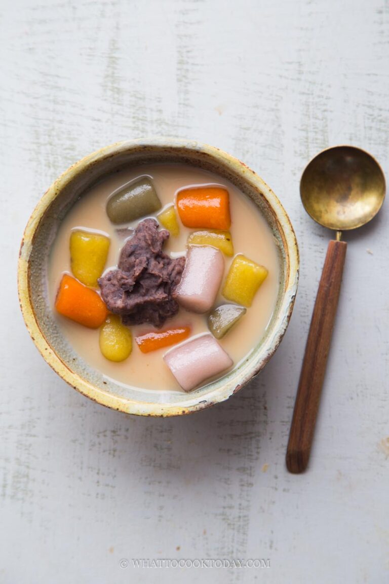 Taiwanese Jiu Fen Taro and Sweet Potato Balls Dessert