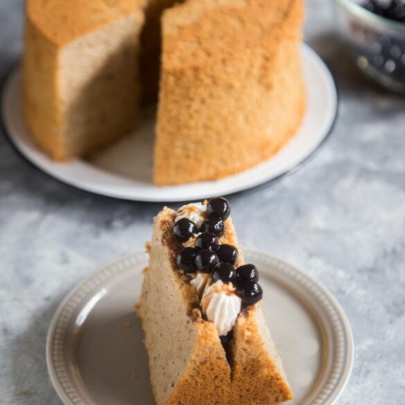 Soft and Fluffy Coffee Chiffon Cake