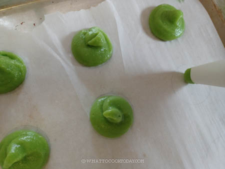 Pandan Choux Au Craquelin (with Coconut Pastry Cream)
