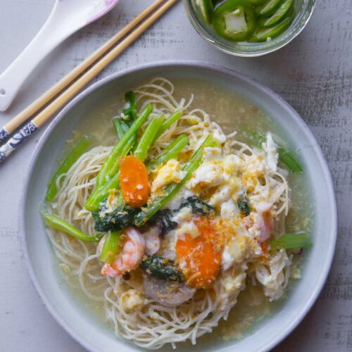 Wat Tan Bee Hoon/Mee Hoon (Cantonese Fried Noodle in Egg Gravy)