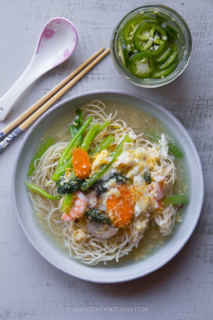 Wat Tan Bee Hoon/Mee Hoon (Cantonese Fried Noodle in Egg Gravy)