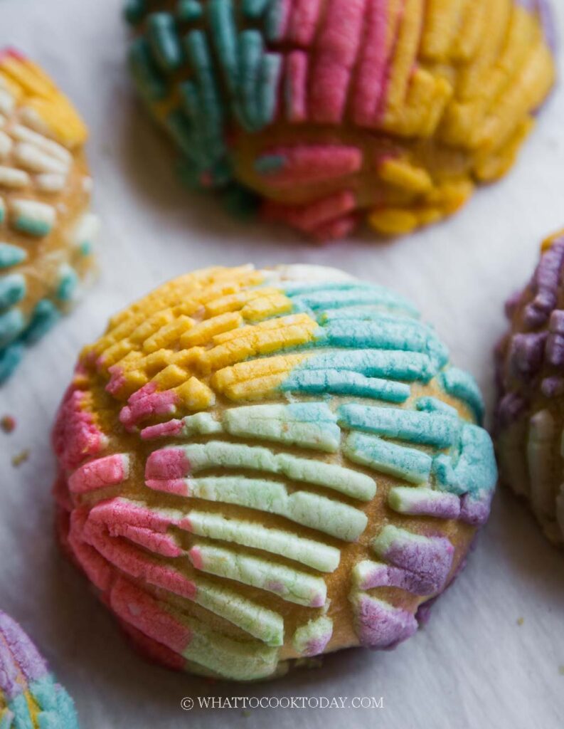 Unicorn Concha Pan Dulce (with a Poolish)