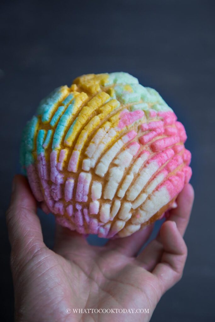 Unicorn Concha Pan Dulce (with a Poolish)