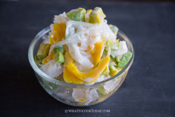 Es Teler (Indonesian Shaved Ice with Avocado, Jackfruit, Coconut)