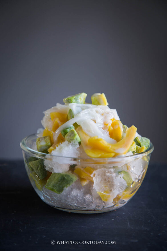 Es Teler (Indonesian Shaved Ice with Avocado, Jackfruit, Coconut)