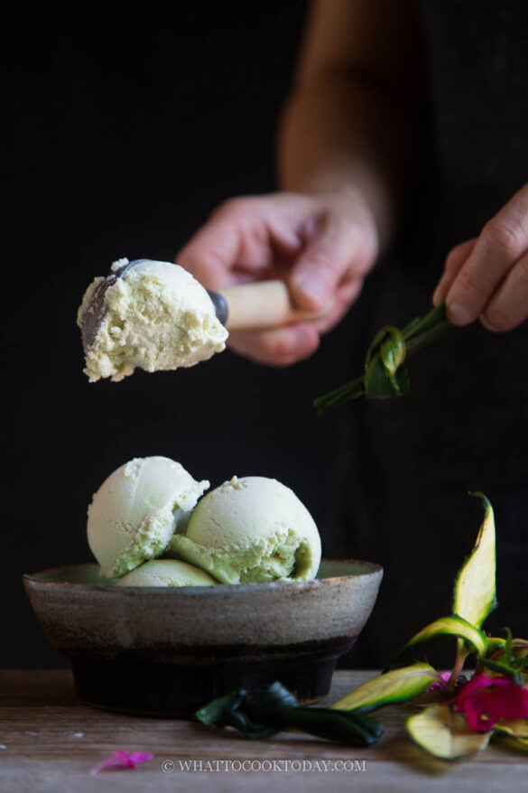 Easy No-Churn Pandan Ice Cream