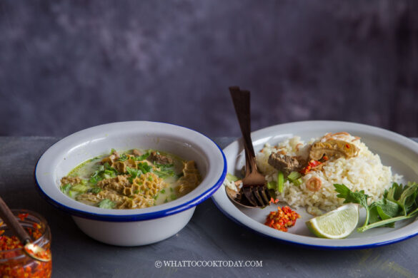 Soto Babat Daging Sapi (Indonesian Beef Tripe Soup)