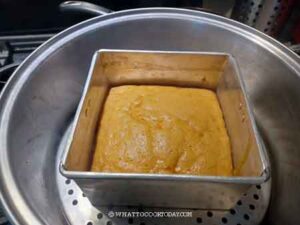 Apam Gula Merah/Apam Kampung (Palm Sugar Steamed Sponge Cake)