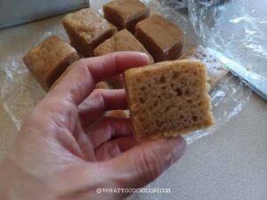 Apam Gula Merah/Apam Kampung (Palm Sugar Steamed Sponge Cake)
