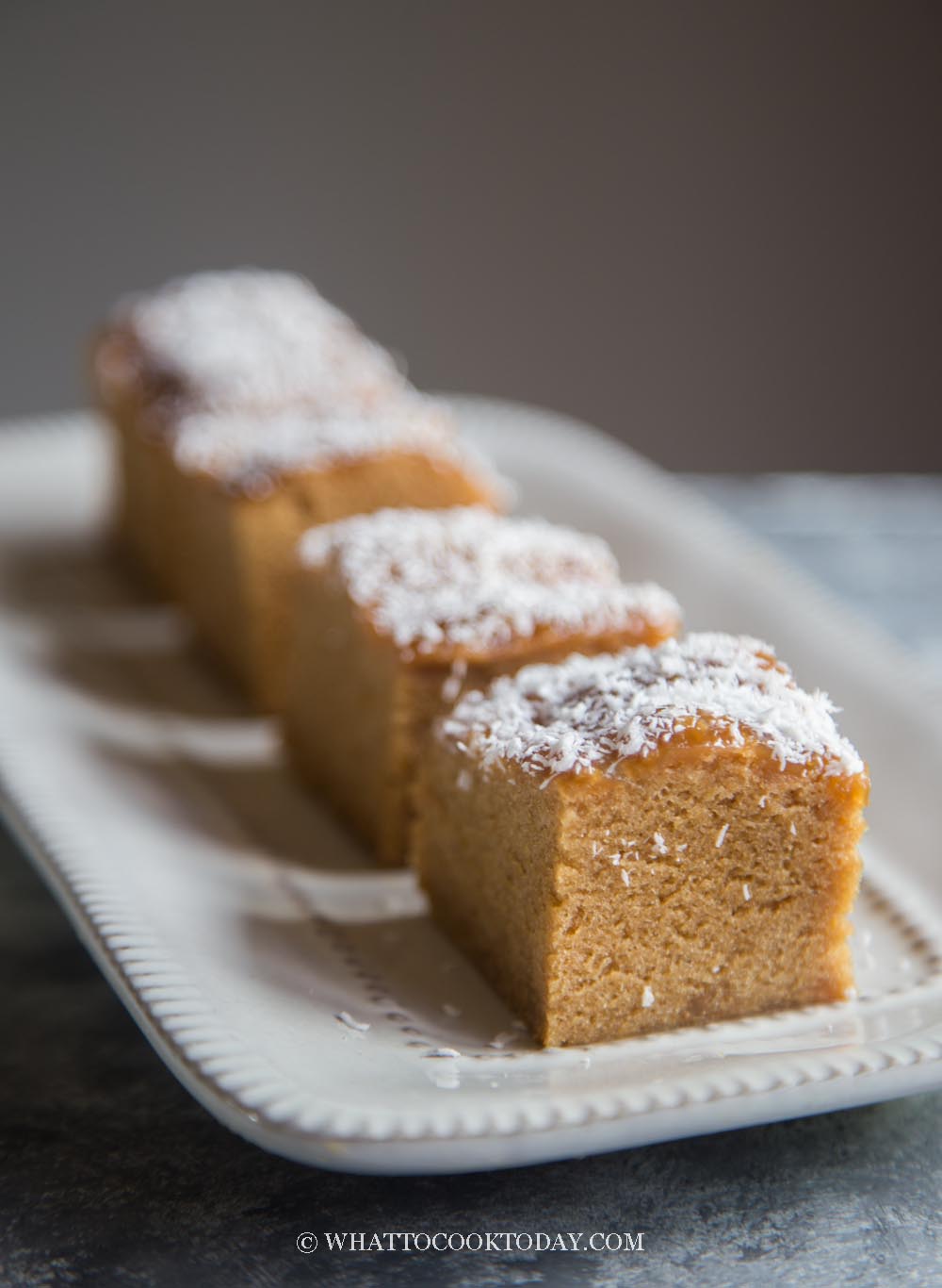 Apam Gula Merah/Apam Kampung (Palm Sugar Steamed Sponge Cake)