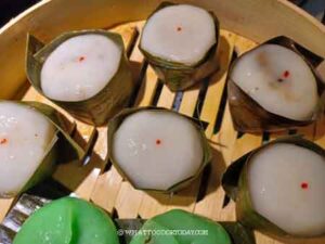 Hainanese Yi Bua Kueh (Coconut Palm Sugar Steamed Cake)