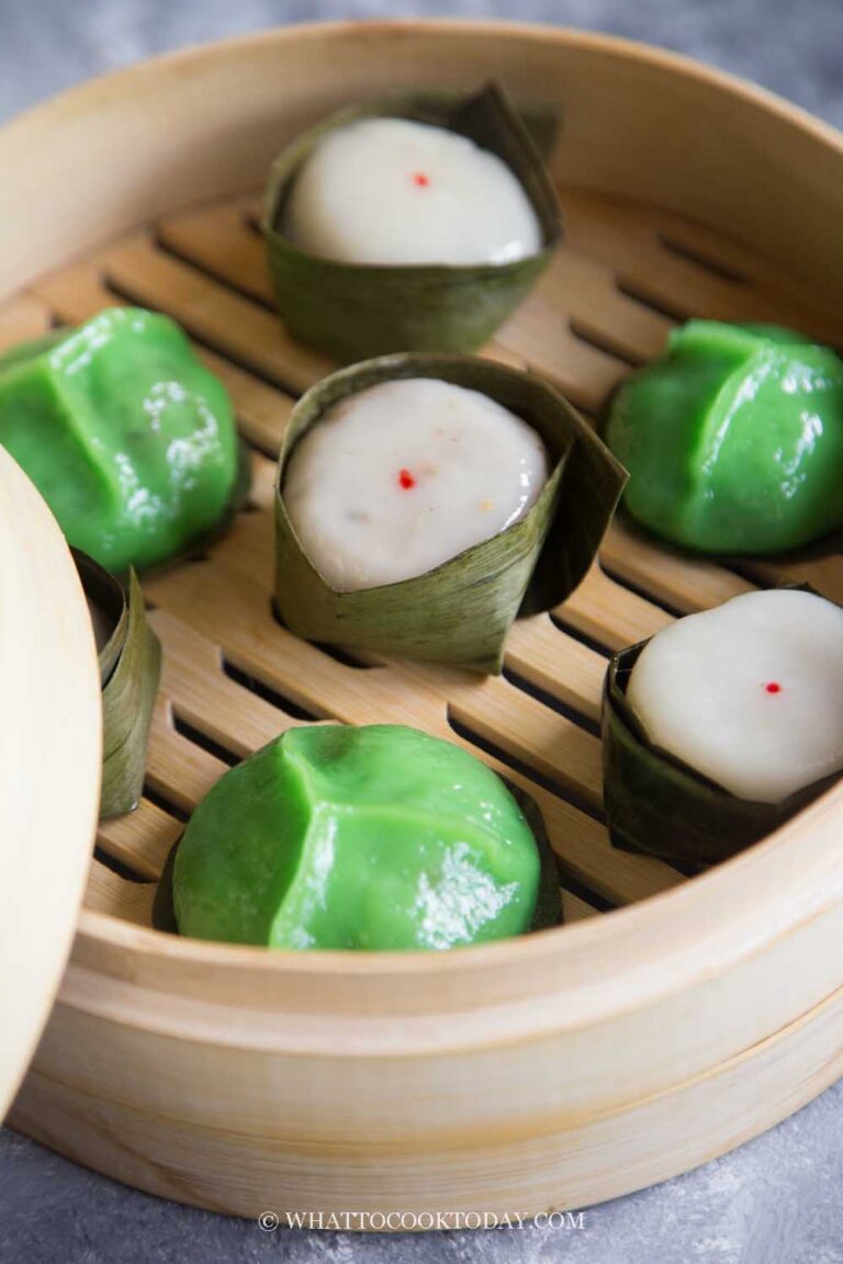 Hainanese Yi Bua Kueh (Coconut Palm Sugar Steamed Cake)