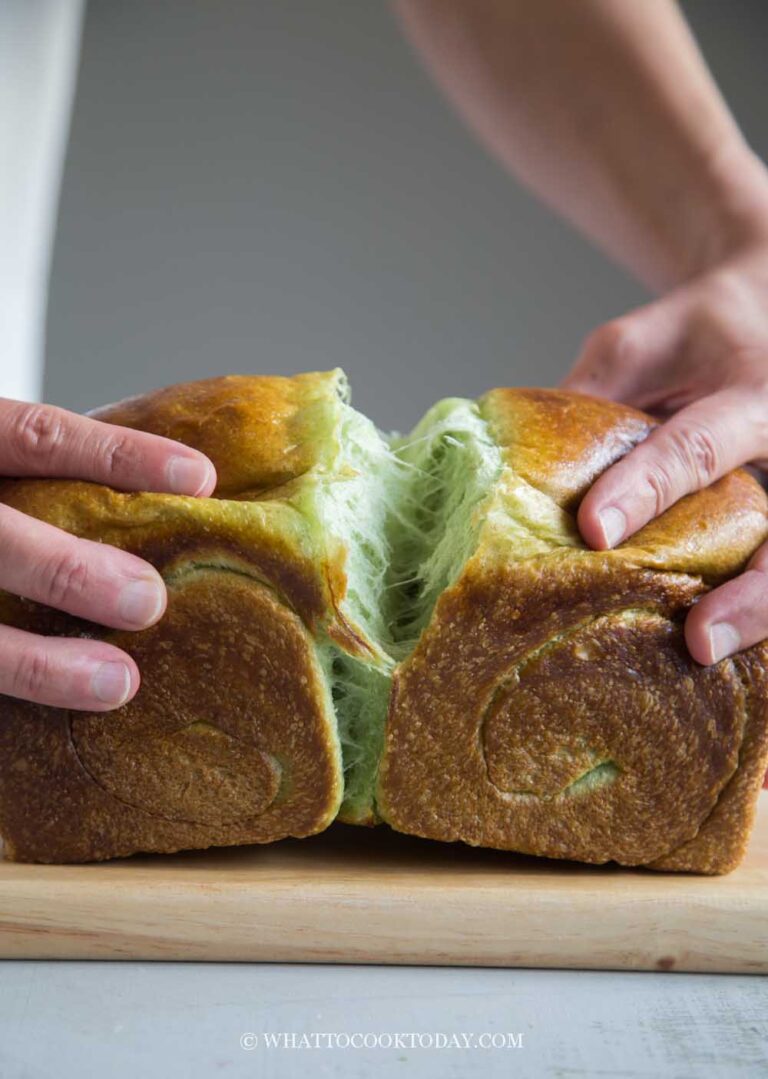 Easy Beginner Sourdough Pandan Milk Bread Loaf