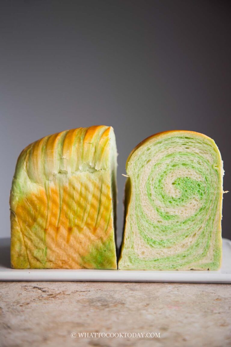 Super Soft Pandan Swirl Shokupan (Yudane) - sourdough option