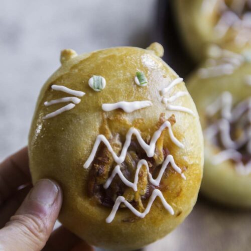 Totoro Pizza Buns/ Chigiri Pan (Yeast or Sourdough)