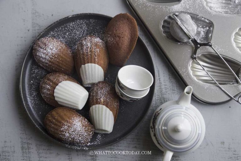 Red Velvet Cream Cheese Madeleines