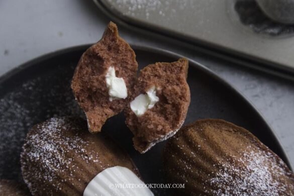 Red Velvet Cream Cheese Madeleines