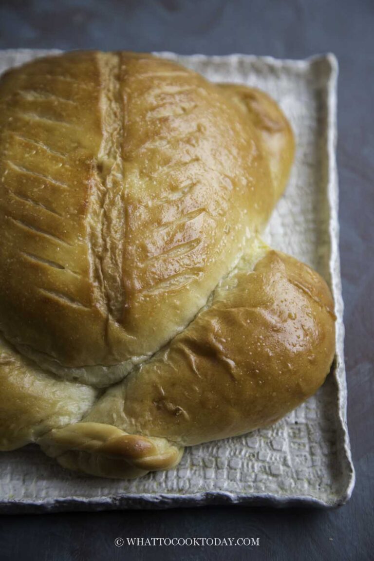 Easy No-Knead Soft Turkey-Shaped Milk Bread (with Sourdough option)