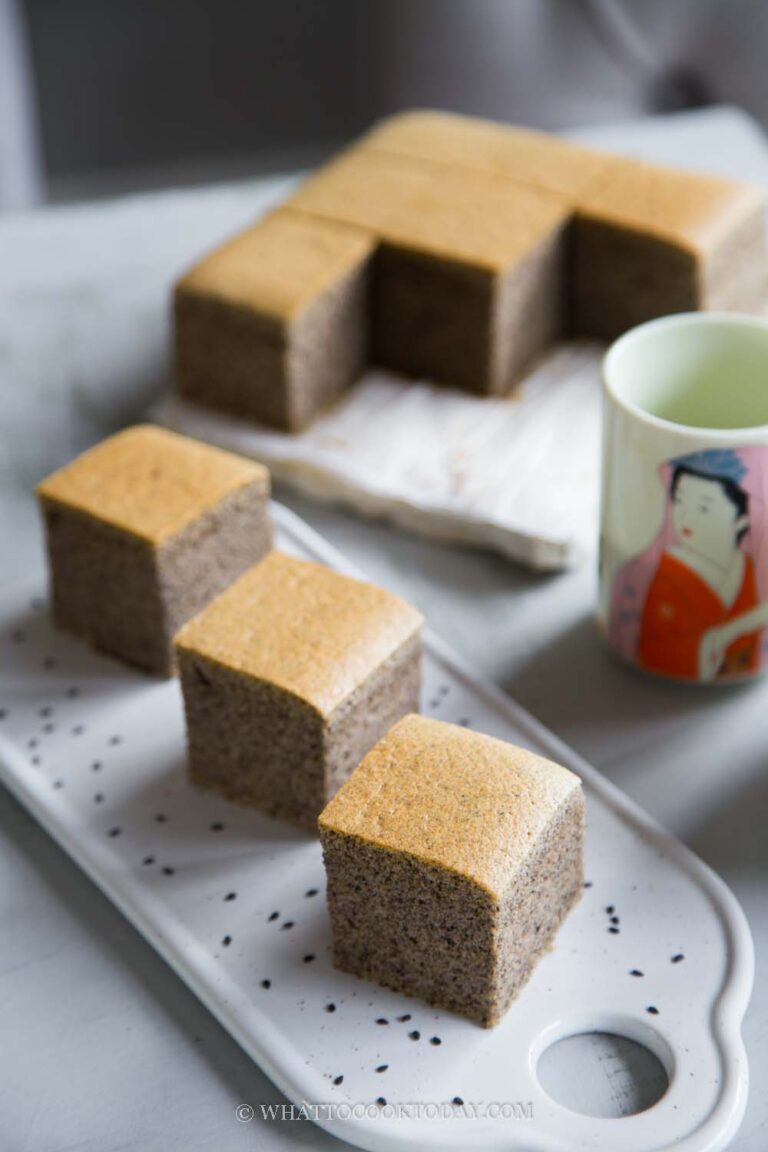 Black Sesame Ogura Cake