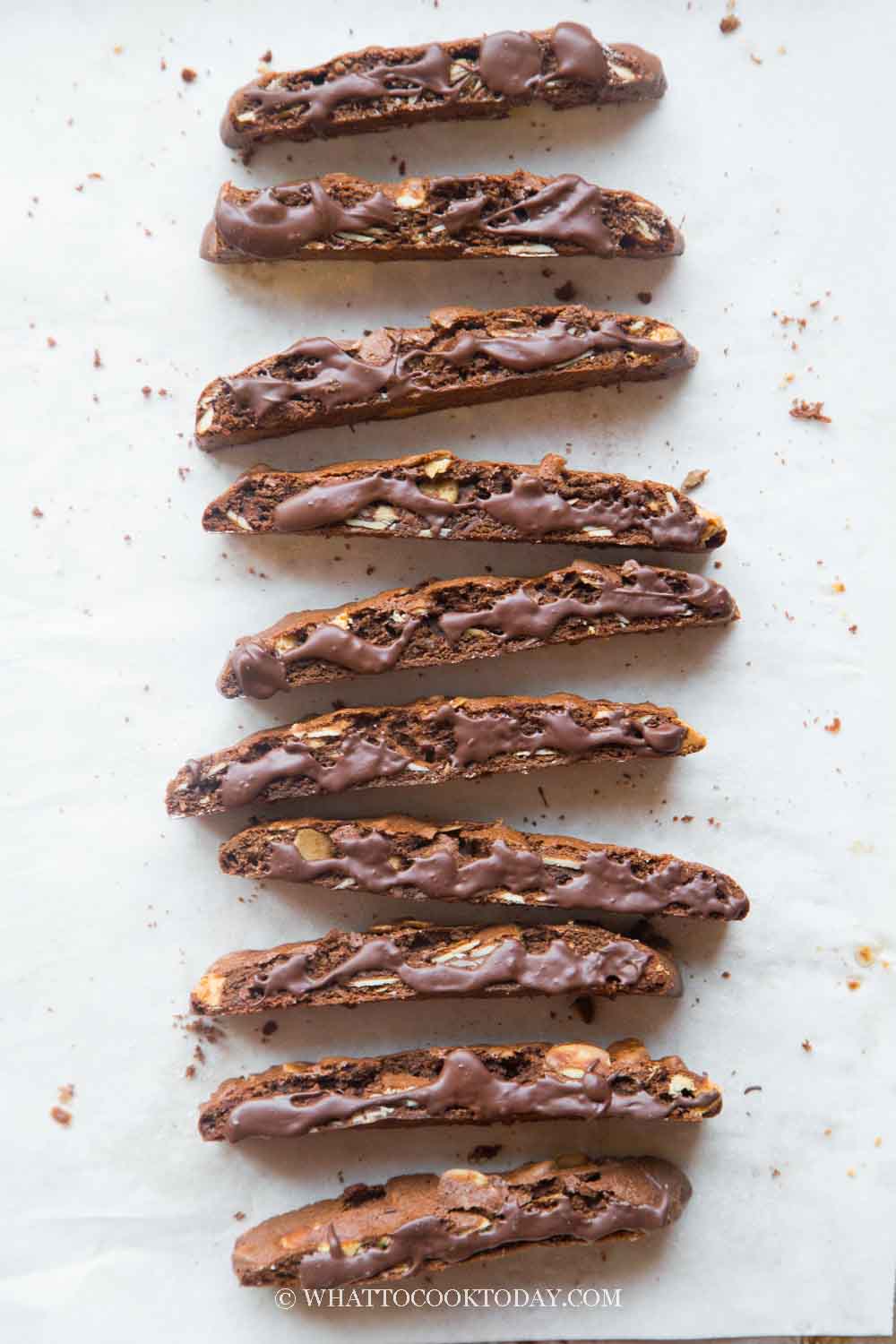 Jewish Chocolate Almond Mandel Bread (Mandelbrot/Kamishbrot)