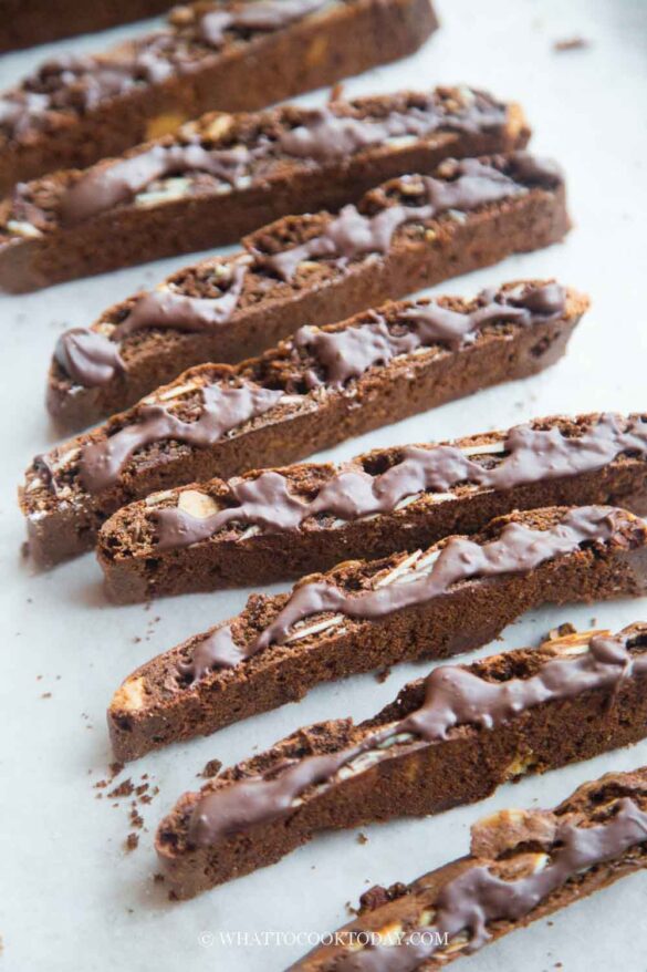 Jewish Chocolate Almond Mandel Bread (Mandelbrot/Kamishbrot)