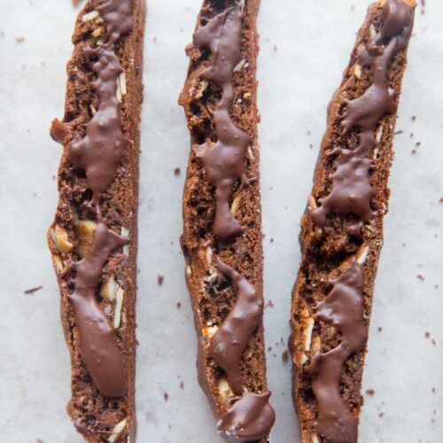 Jewish Chocolate Almond Mandel Bread (Mandelbrot/Kamishbrot)