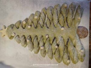 Matcha Red Bean Christmas Tree Milk Bread