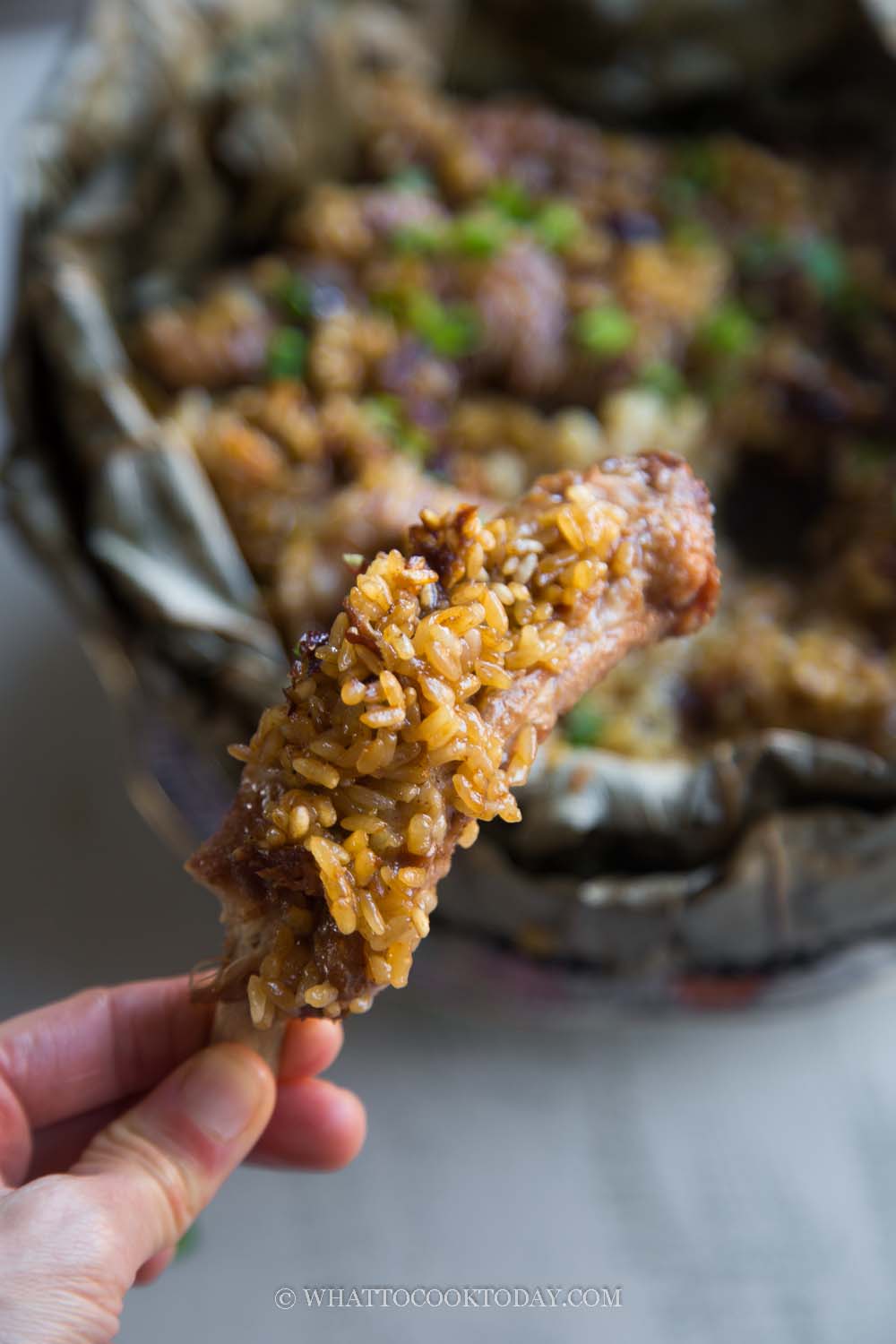 Chinese Steamed Ribs with Glutinous Sticky Rice (Stove-top or Instant Pot)