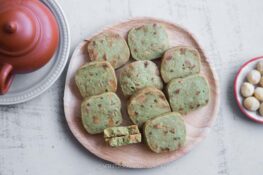 Matcha Macadamia Coconut Cookies