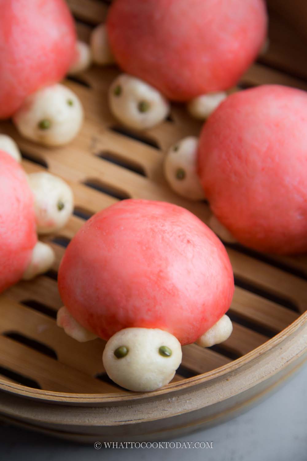 Steamed Mi Ku Buns / 面龟 (Tortoise Steamed Buns)