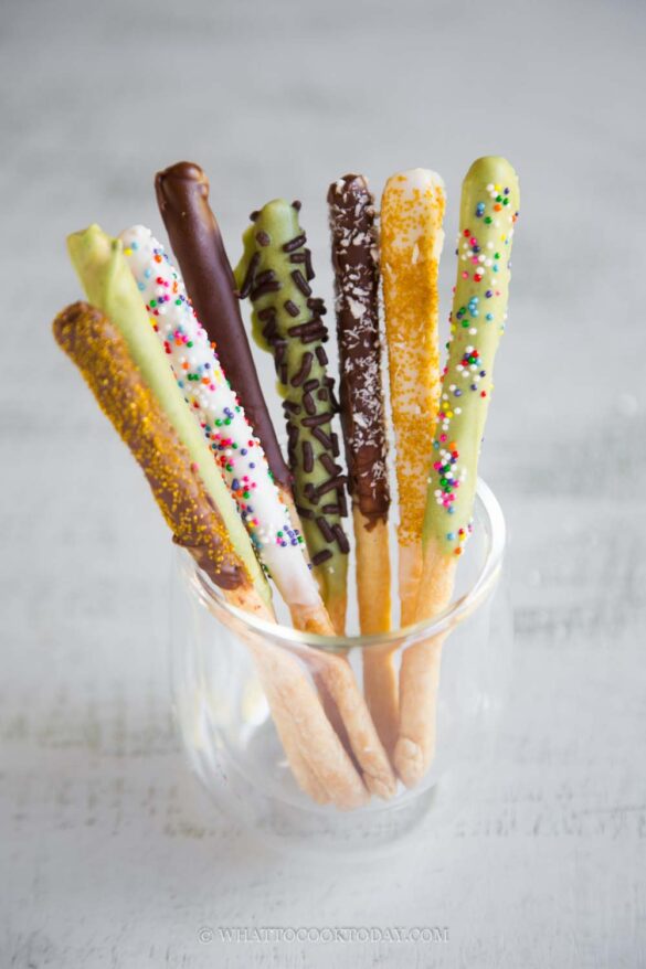 Easy Homemade Pocky Sticks (Assorted Flavors) - What To Cook Today
