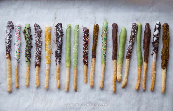Easy Homemade Pocky Sticks (Assorted Flavors) - What To Cook Today