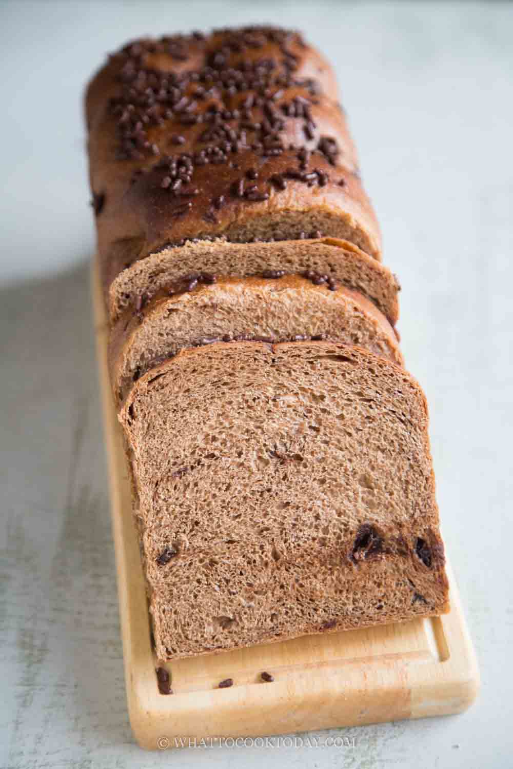 Chocolate Nutella Milk Bread (Shokupan) - Tangzhong