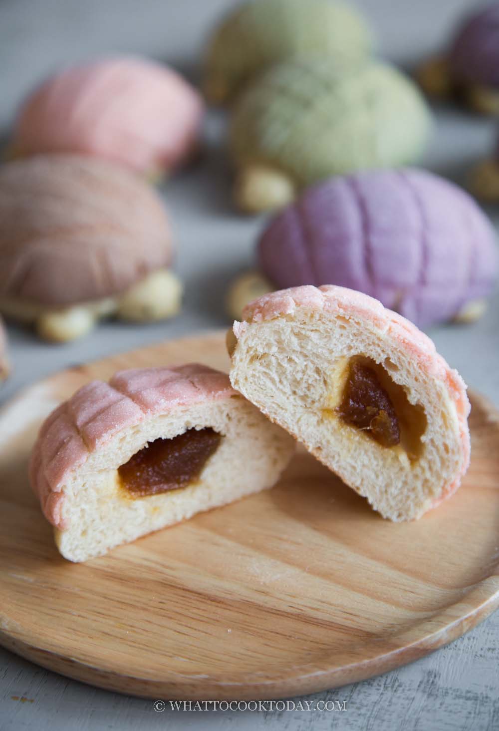 Turtle-Shaped Melon Pan (sourdough option)