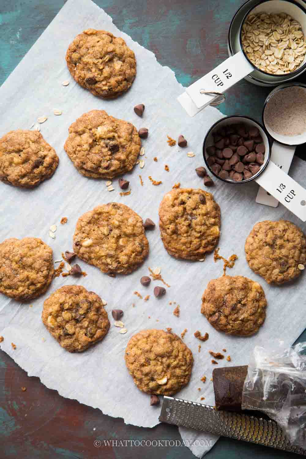 Oatmeal Gula Melaka Chocolate Chip Cookies
