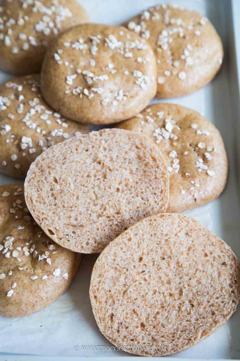 No-Knead 100% Whole Wheat Sandwich Thins (Overnight Method)