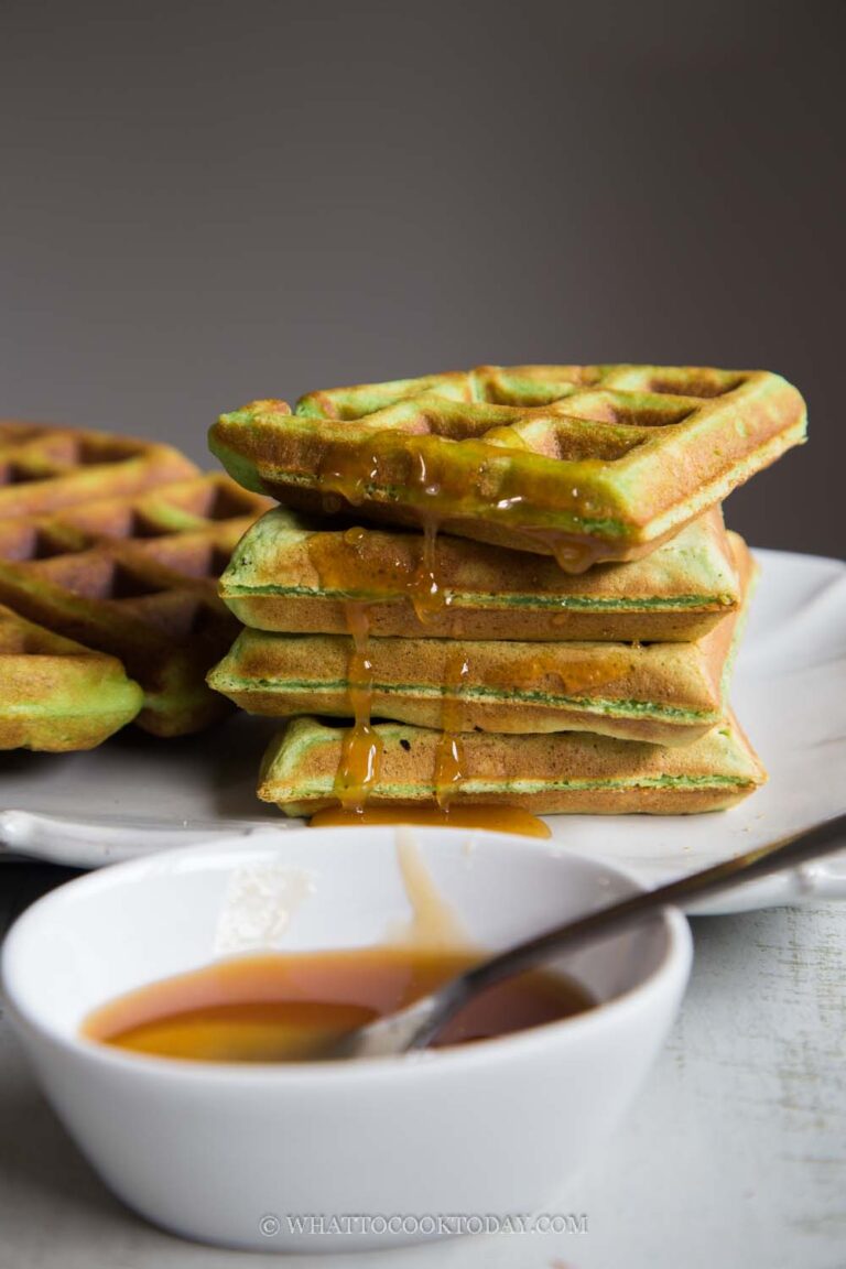 Pandan Coconut Waffles