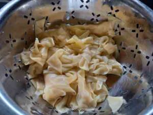 Easy Wonton Skin Noodle with Chili Oil