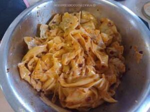 Easy Wonton Skin Noodle with Chili Oil