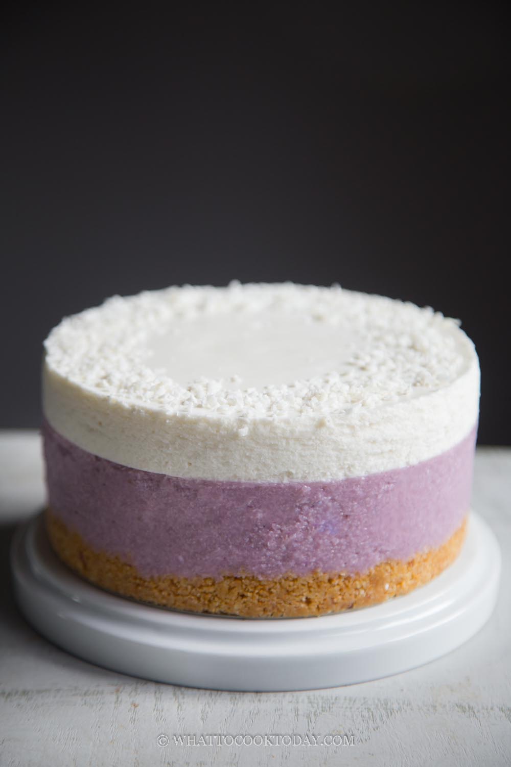 No-Bake Taro Mousse Cake (Orh Nee Mousse Cake)