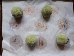 Pan-Banging Ripple Matcha Snickerdoodle Cookies